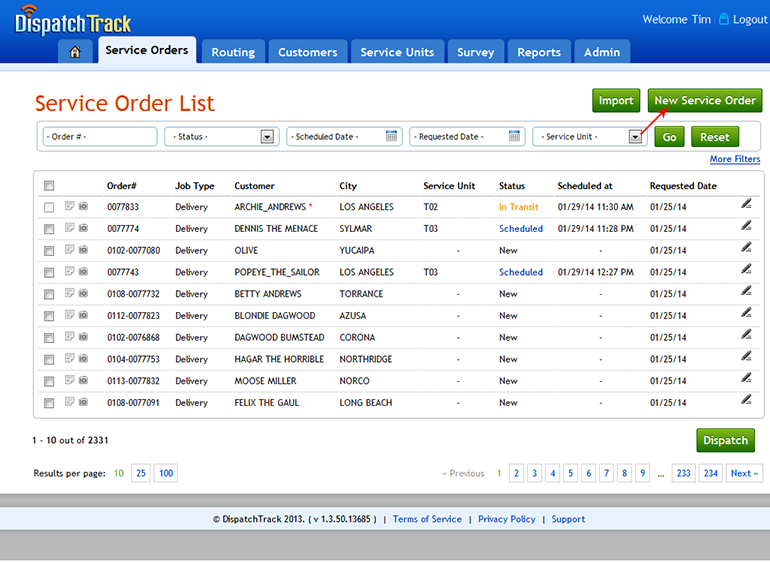 Add a Service Order Manually