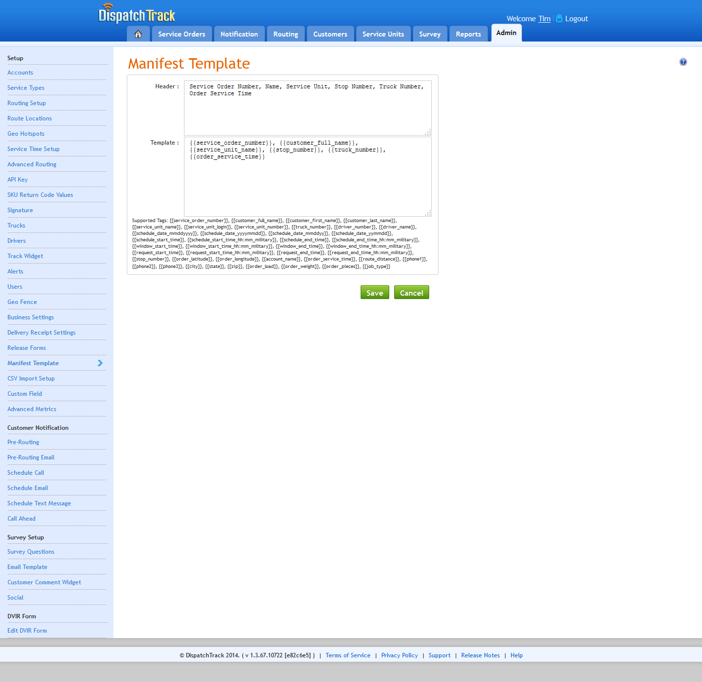 When done, click on the Save button to save the changes.