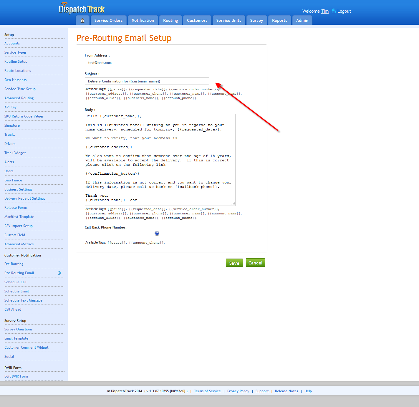 In the 'Subject:' box, enter the subject of the email. Typically it ...