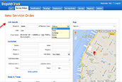 2. In the New Service Order screen, enter the data in the appropriate ...